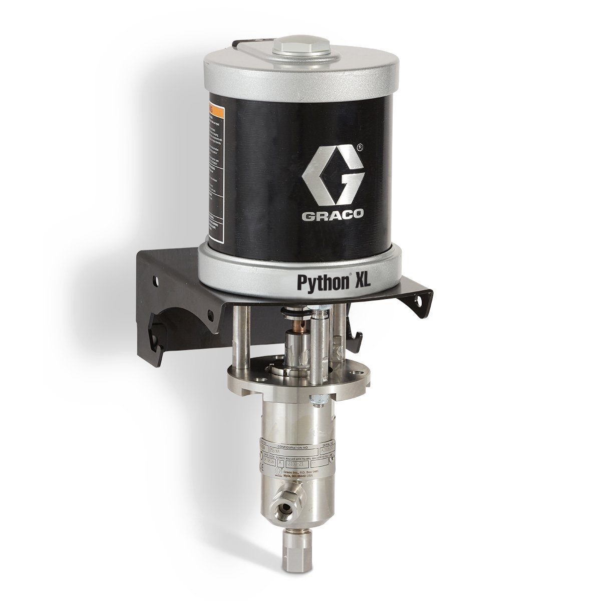 Pneumatic chemical dosing pump Python® XL, 4-1/2" air motor, 1/2 ...