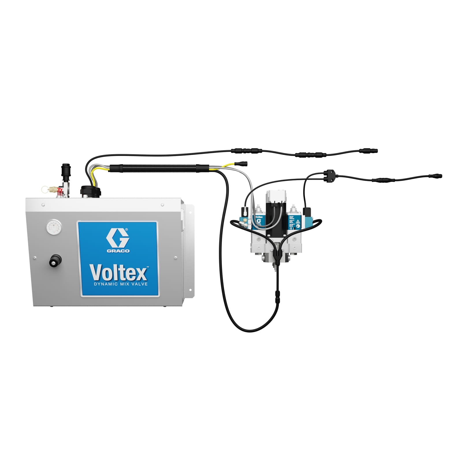 Voltex complete system with valve, wall-mounted control box and cable ...