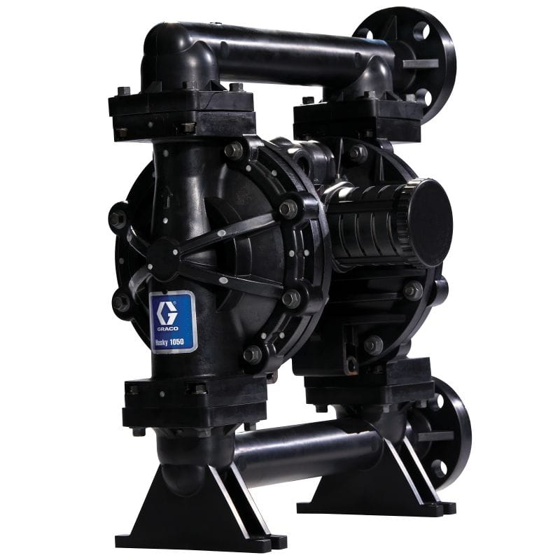 Husky 1050 PVDF pump, end flange, PP centre housing, PVDF seats, SS ...