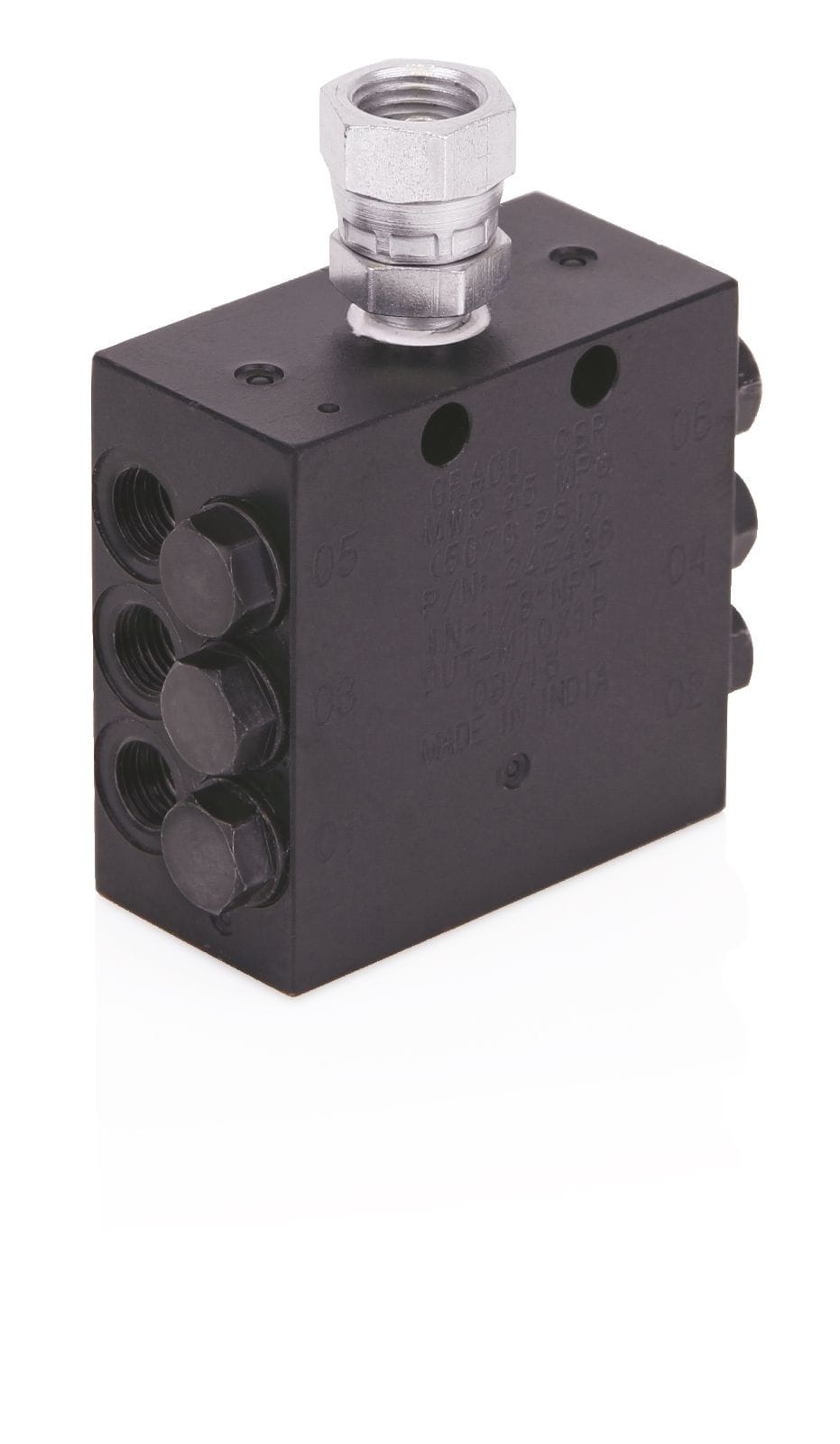 CSP single-line distributor, 1/8" NPT, 6 outlets | beschicht.com