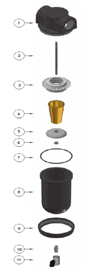 Elcometer#10 1/4" BSP Außengewinde-Adapter