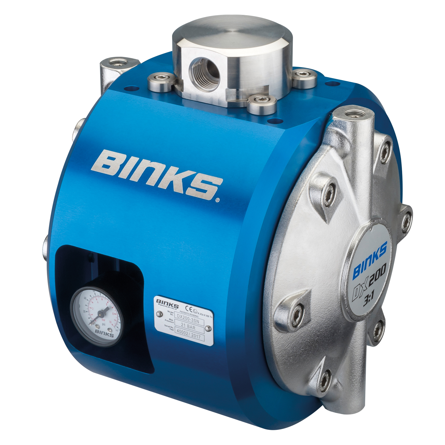 Binks DX200-3 Fahrwagen + Filter Edelstahl Membranpumpe