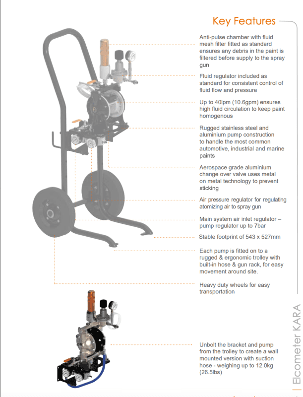 Elcometer Baltic 30 (30:1) luftunterstützte Airless-Kolbenpumpe